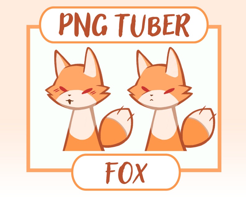 Fox Pngtuber | Cute Vtuber Model | Chibi | Twitch | Youtube | Stream ...