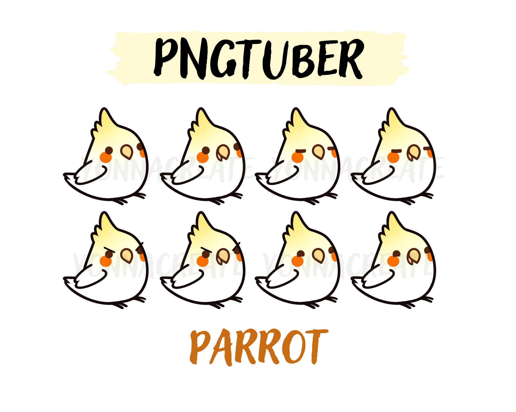 Parrot Pngtuber | Cute Vtuber Model | Chibi | Parrot | Twitch | Youtube ...