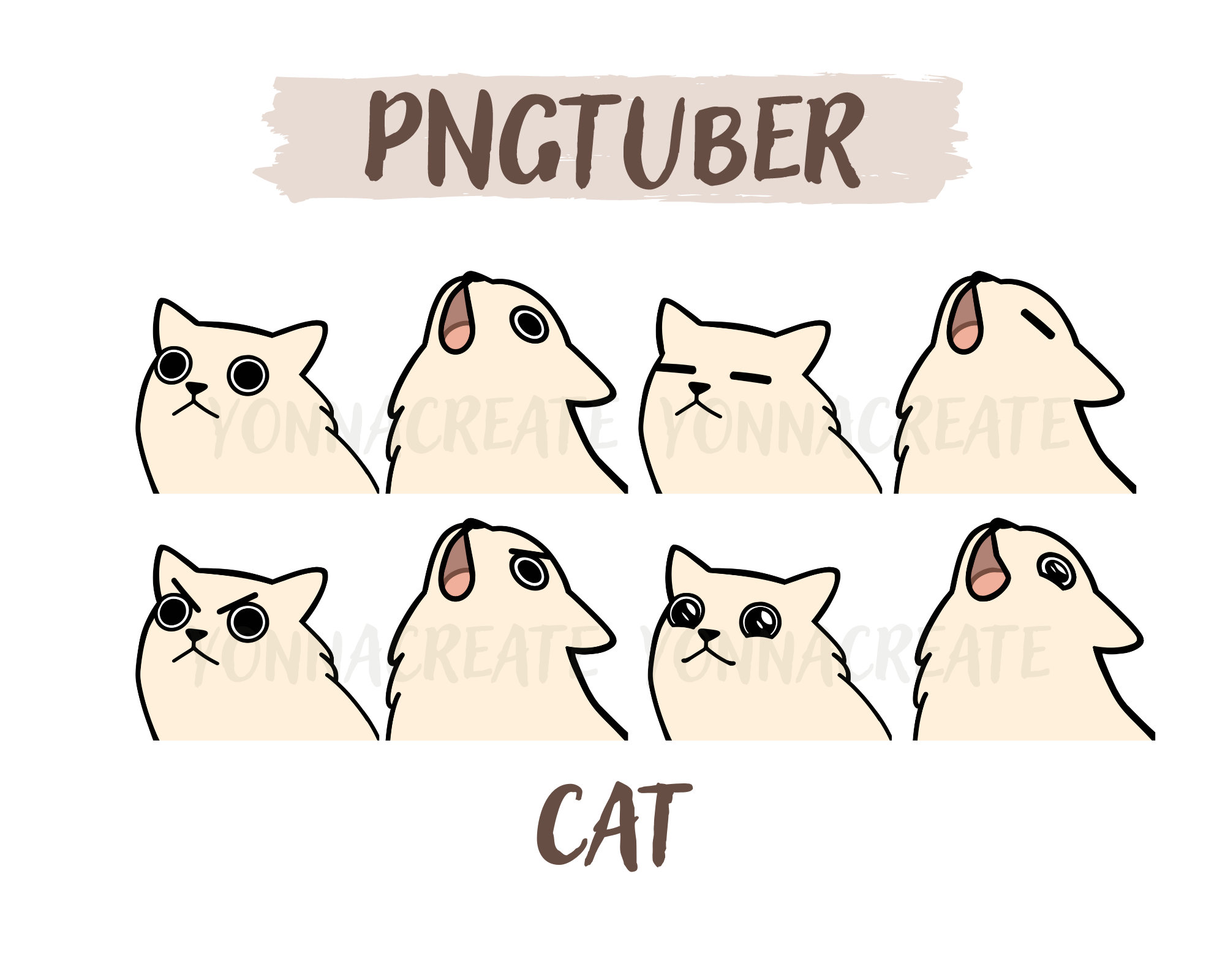 Cat Meme Pngtuber | Cute Vtuber Model | Chibi | Cat | Twitch | Kitty ...