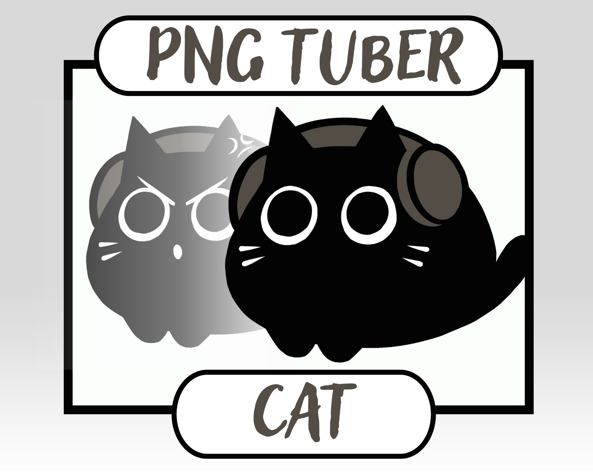 Cat Pngtuber | Black Cat | Gamer Cat | Cute Vtuber Model | Chibi ...