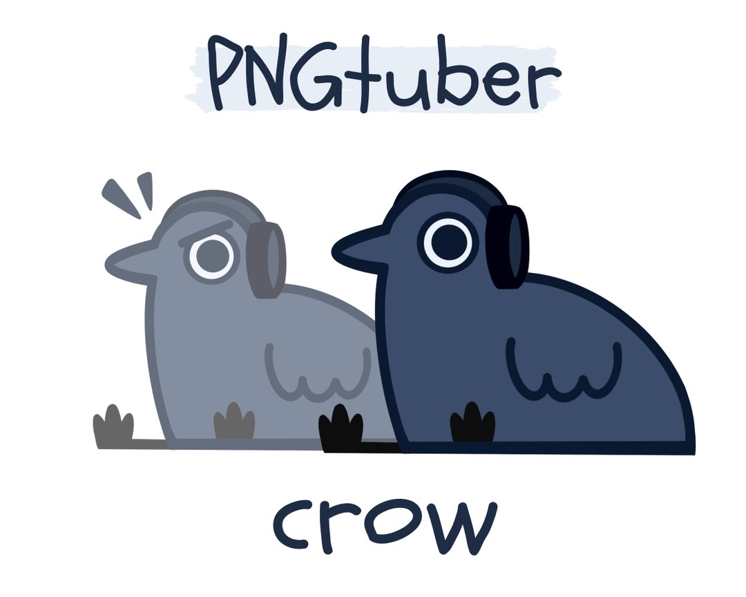 Crow Pngtuber | Crow | Cute Vtuber Model | Bird | Chibi | Twitch ...