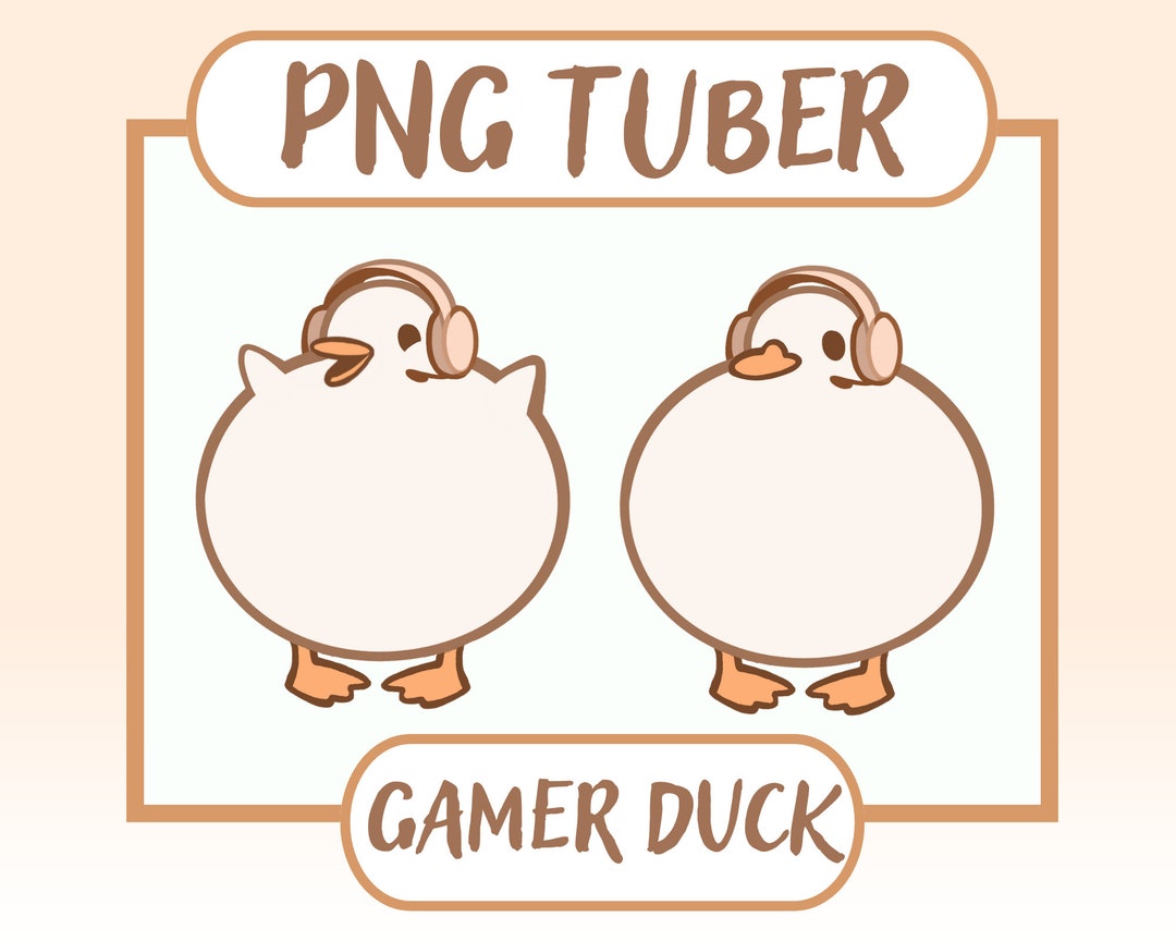 Gamer Fluffy Duck Pngtuber | Cute Vtuber Model | Chibi | Duck | Twitch ...