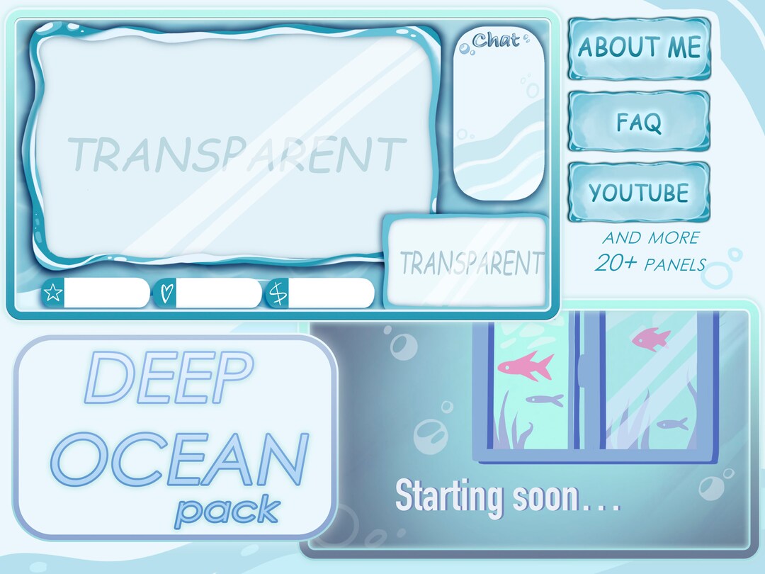 Animated Overlay for Stream | Twitch | Ocean Theme | Screen Overlay - Etsy