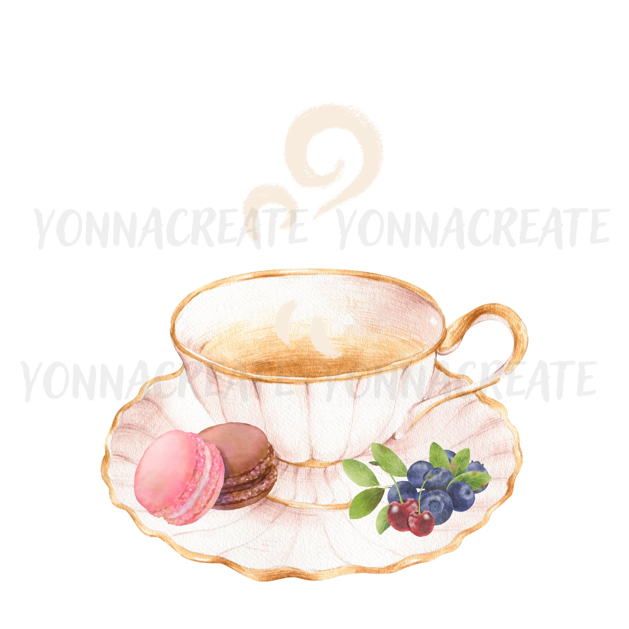 3x Cups of Tea Vtuber Assets Twitch Overlay Pngtuber Assets Digital ...