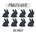 Black Bunny Pngtuber | Cute Vtuber Model | Chibi | Bunny | Rabbit ...