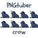 Crow Pngtuber | Crow | Cute Vtuber Model | Bird | Chibi | Twitch ...