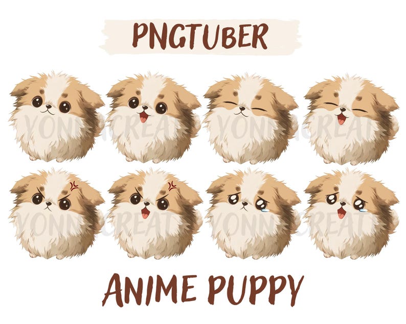 Anime Puppy Pngtuber | Cute Vtuber Model | Chibi | Kawaii | Dog | Puppy ...