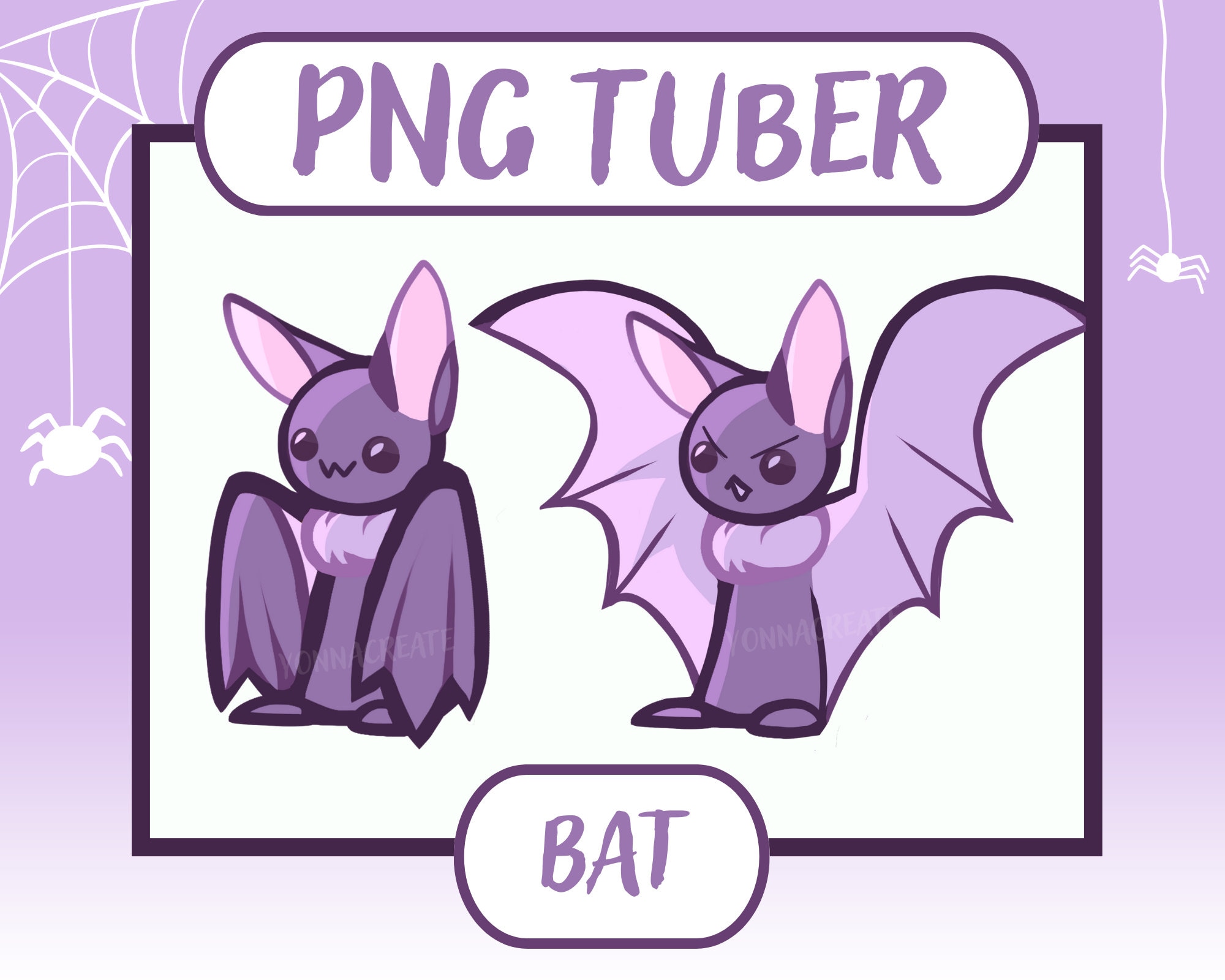 Buy Bat Pngtuber Cute Vtuber Model Chibi Bat Twitch Youtube Halloween ...