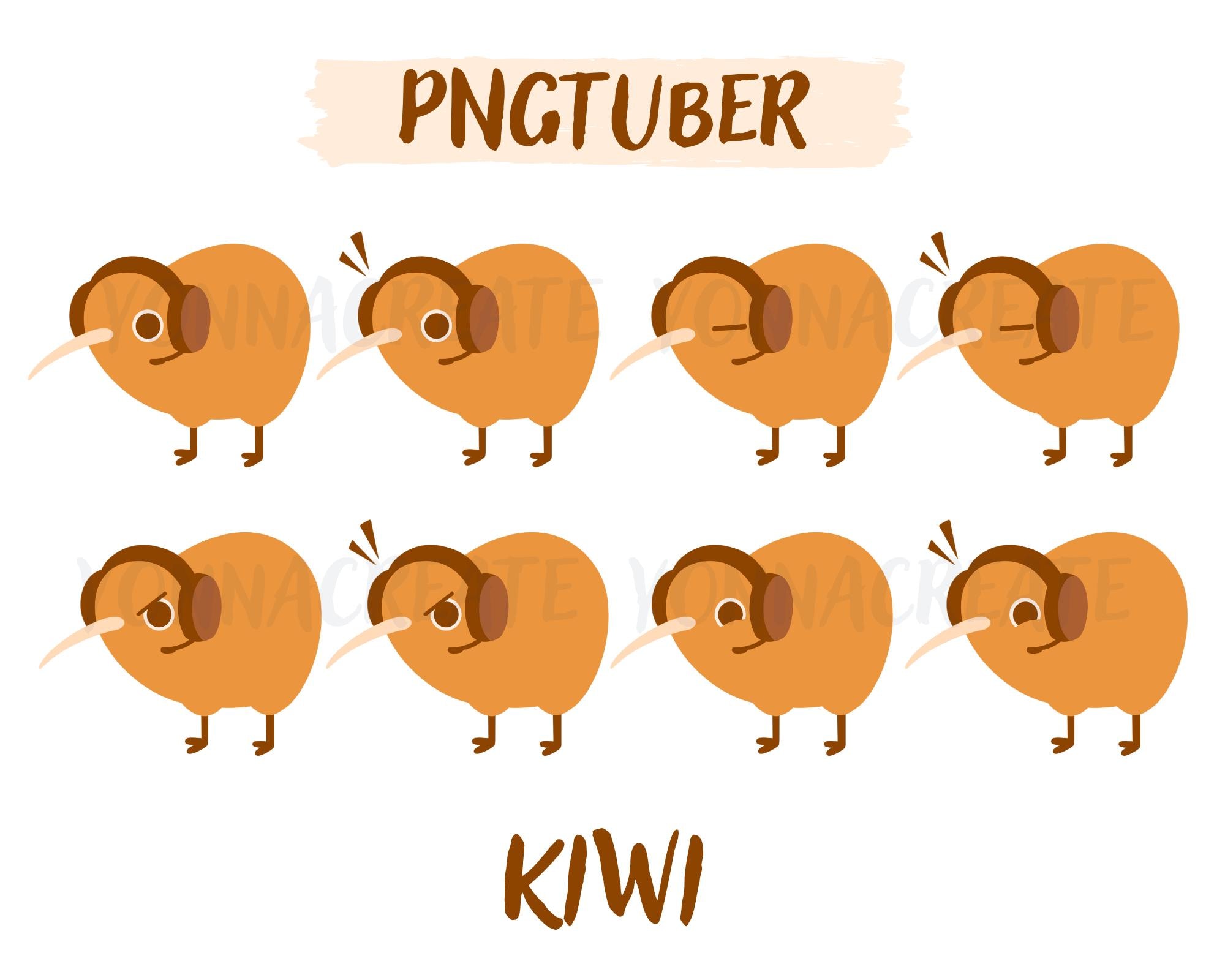 Kiwi Bird Pngtuber | Cute Vtuber Model | Chibi | Kiwi | Bird | Twitch ...