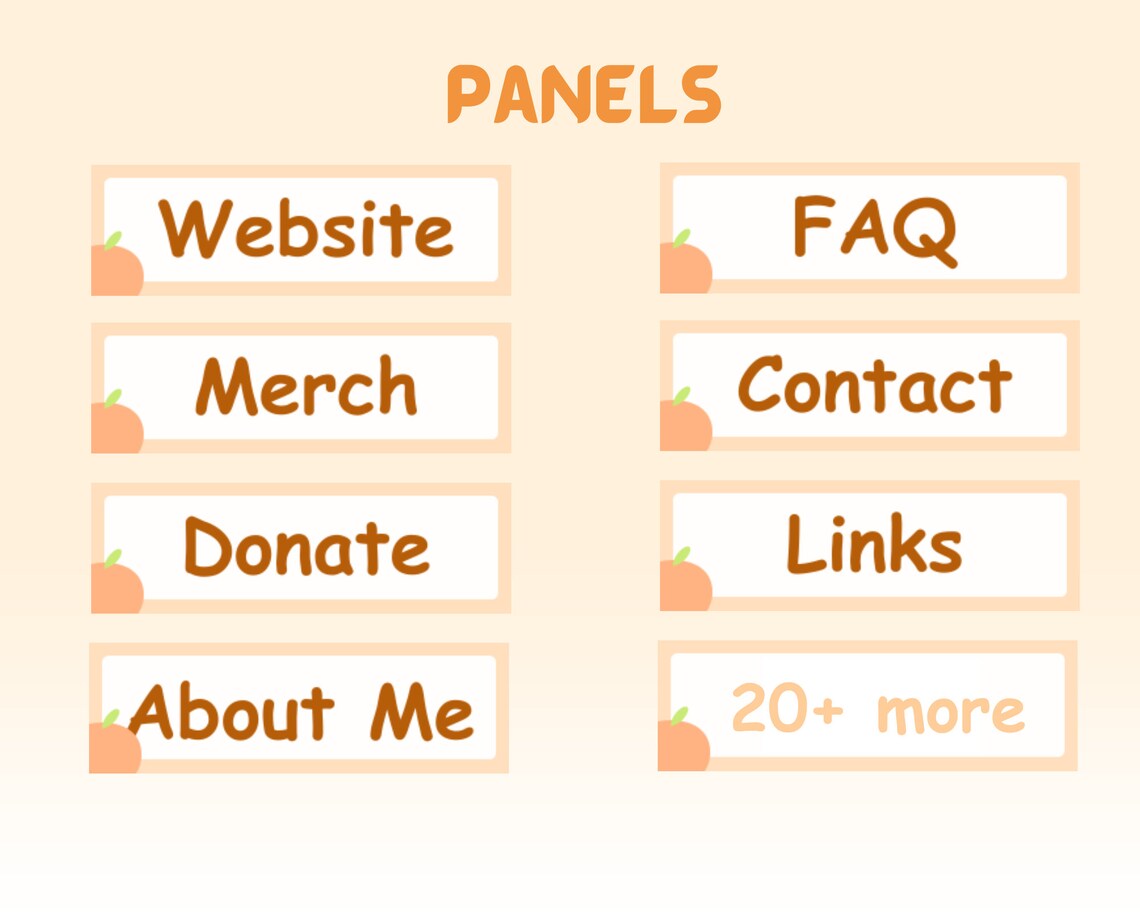 Orange Theme Static Overlay Pack Twitch Overlays Screen Overlay Twitch ...