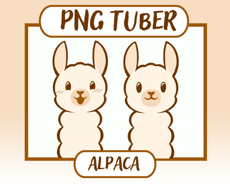 Alpaca Pngtuber | Pngtuber | Cute Vtuber Model | Chibi | Llama | Alpaca ...