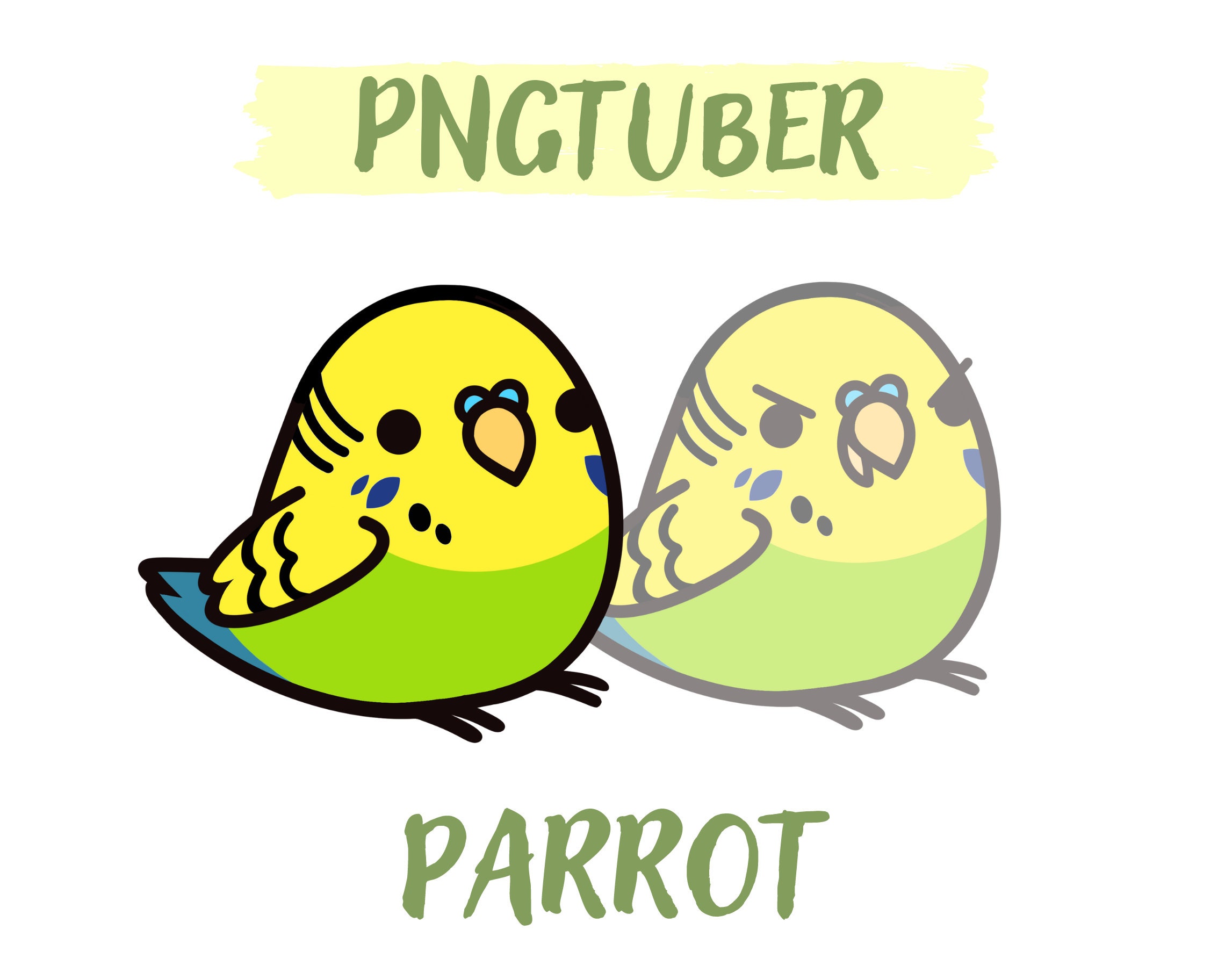 Parrot Pngtuber Cute Vtuber Model Chibi Parrot Twitch Youtube Stream ...