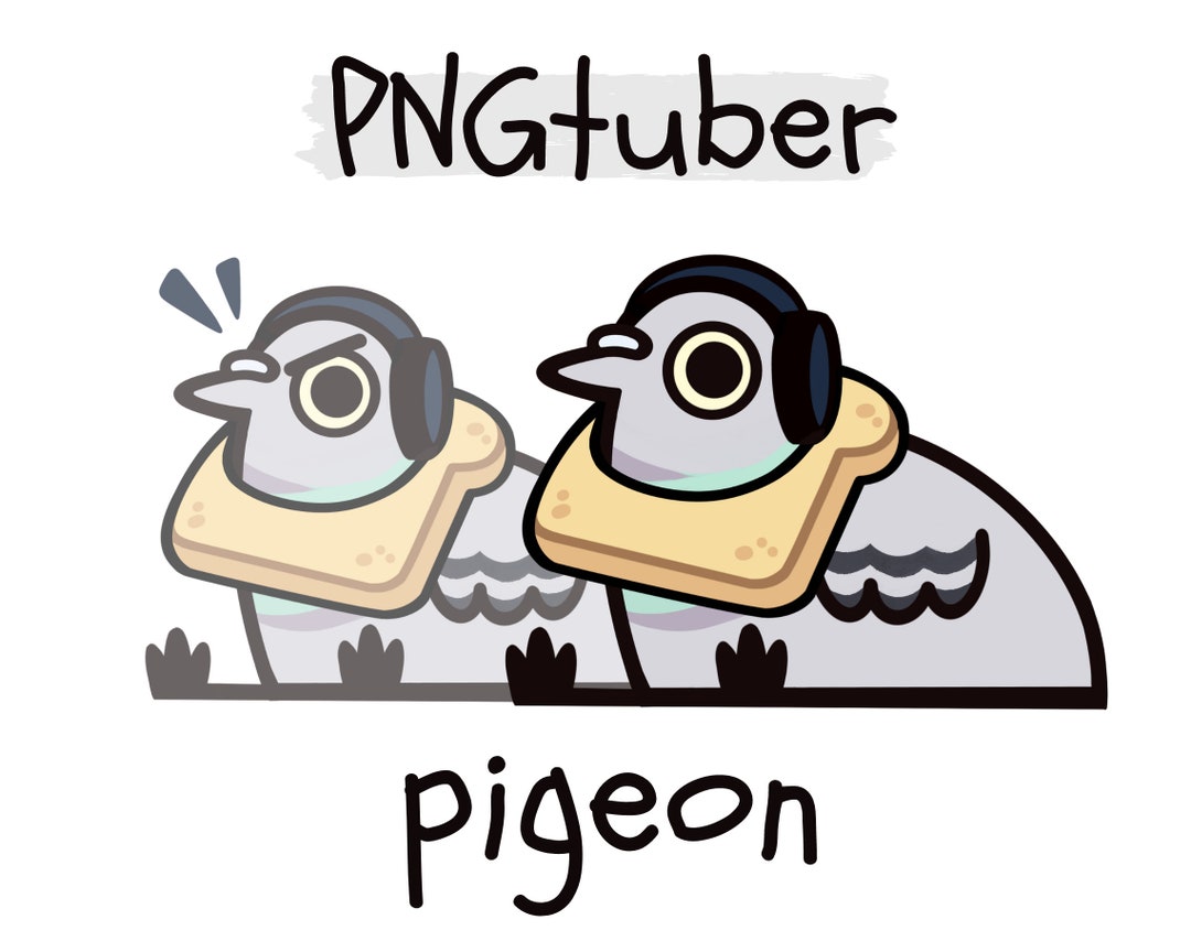 Pigeon Pngtuber | Cute Vtuber Model | Chibi | Pigeon | Dove | Twitch ...