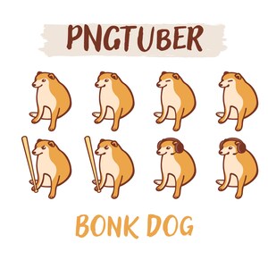 Bonk Dog Pngtuber | Meme Dog | Cute Vtuber Model | Chibi | Doggy ...