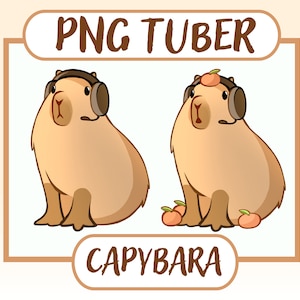 Capybara Pngtuber | Pngtuber | Cute Vtuber Model | Chibi | Capybara ...