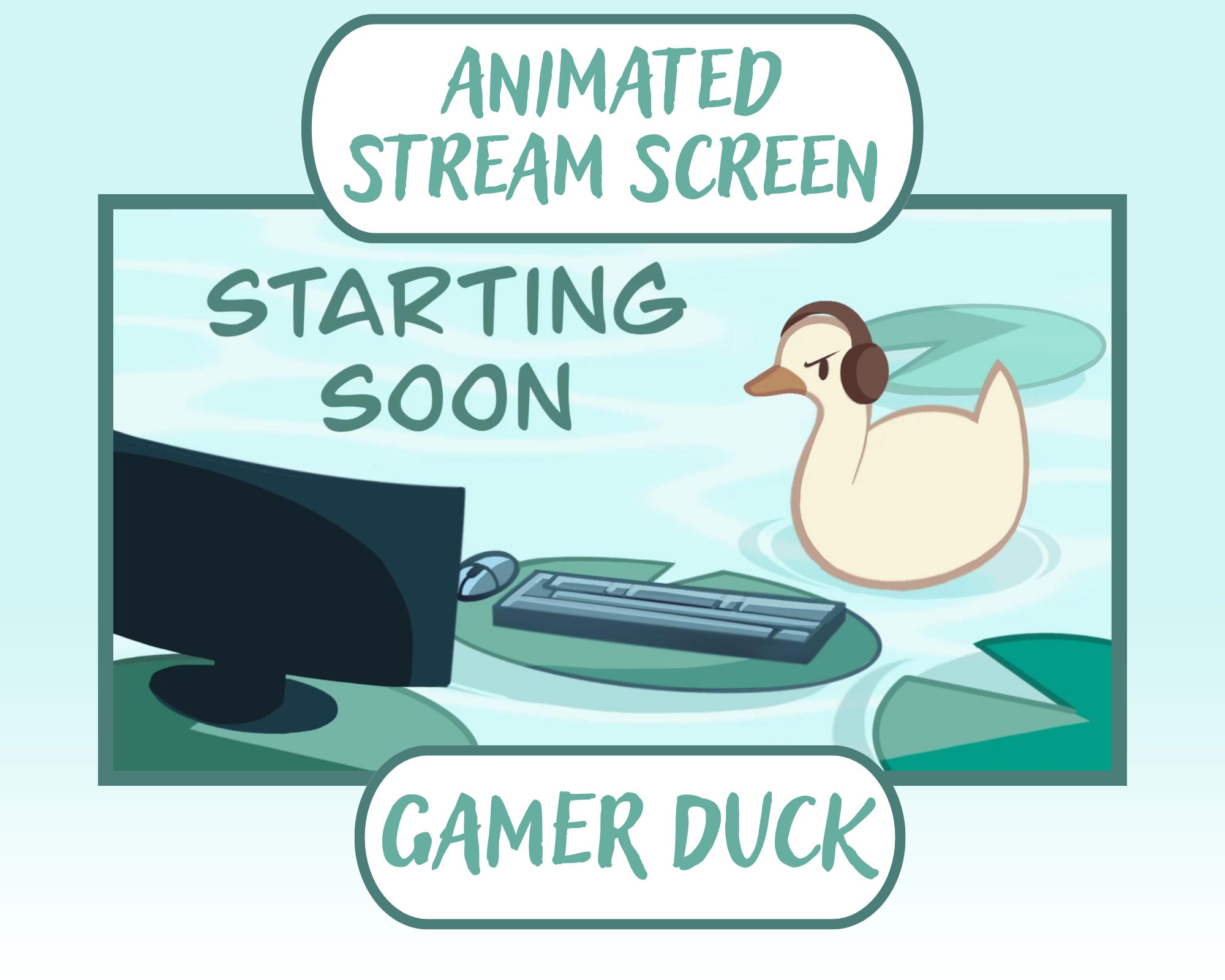Animated Screens – Gamer Duck | Stream Overlay | Youtube | Twitch ...