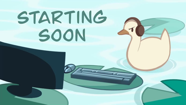 Animated Screens Gamer Duck Stream Overlay Youtube Twitch Cute Screen ...