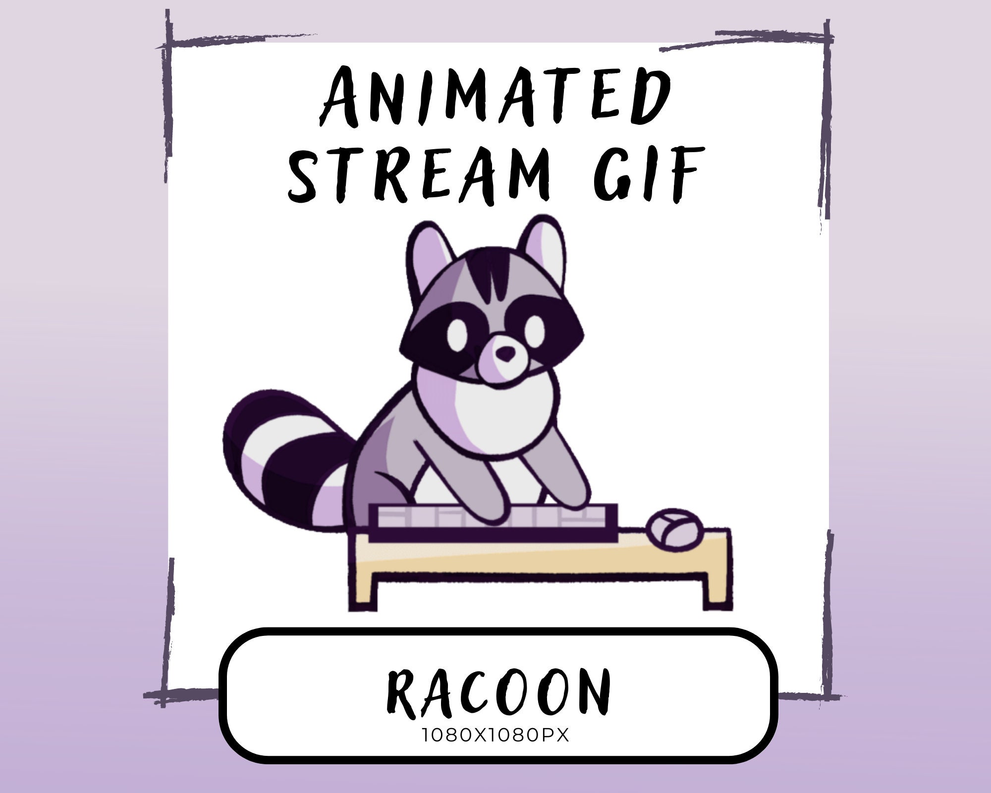 Animated Racoon GIF | Cute Chibi Racoon | Twitch | Discord | Pngtuber ...