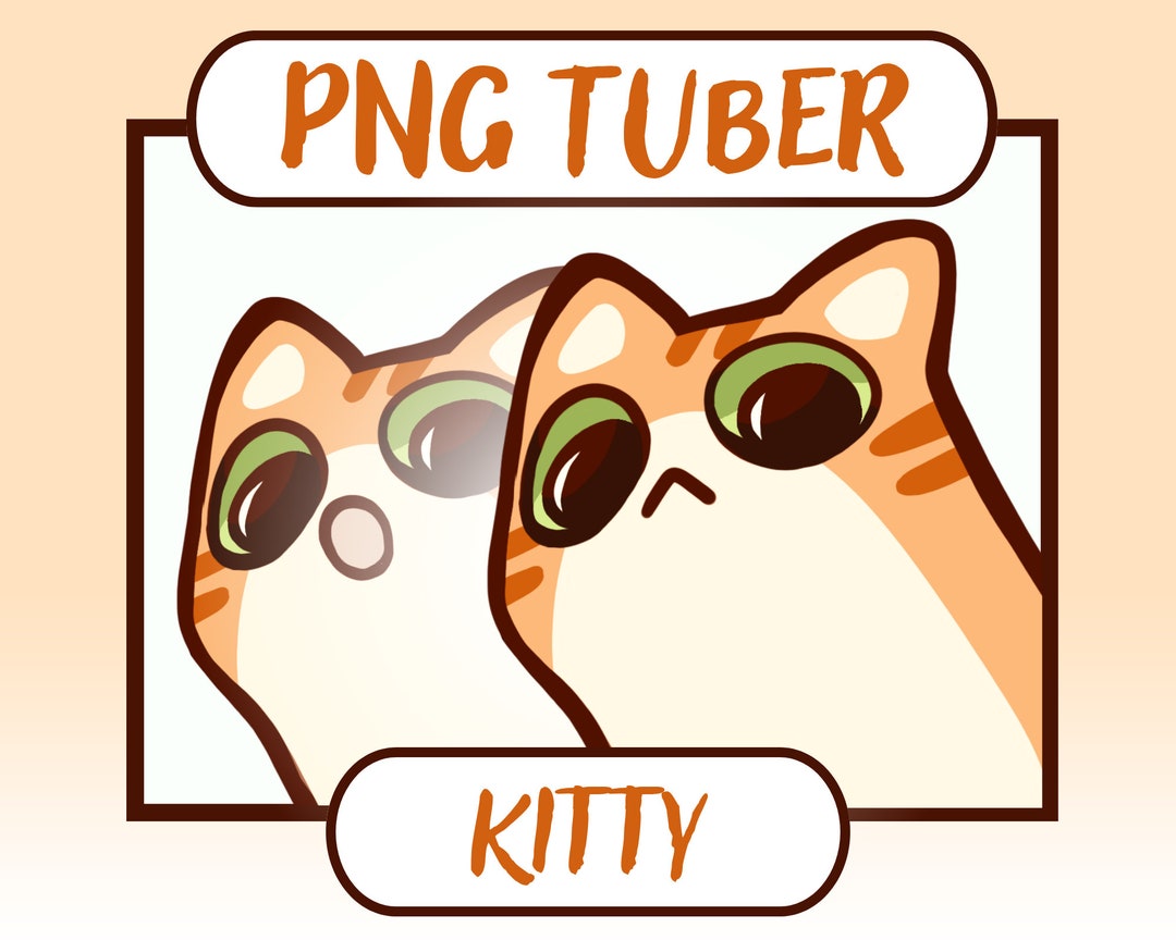 Cat Pngtuber | Ginger Cat | Orange Cat | Cute Vtuber Model | Chibi | Kitty | Twitch | Youtube ...