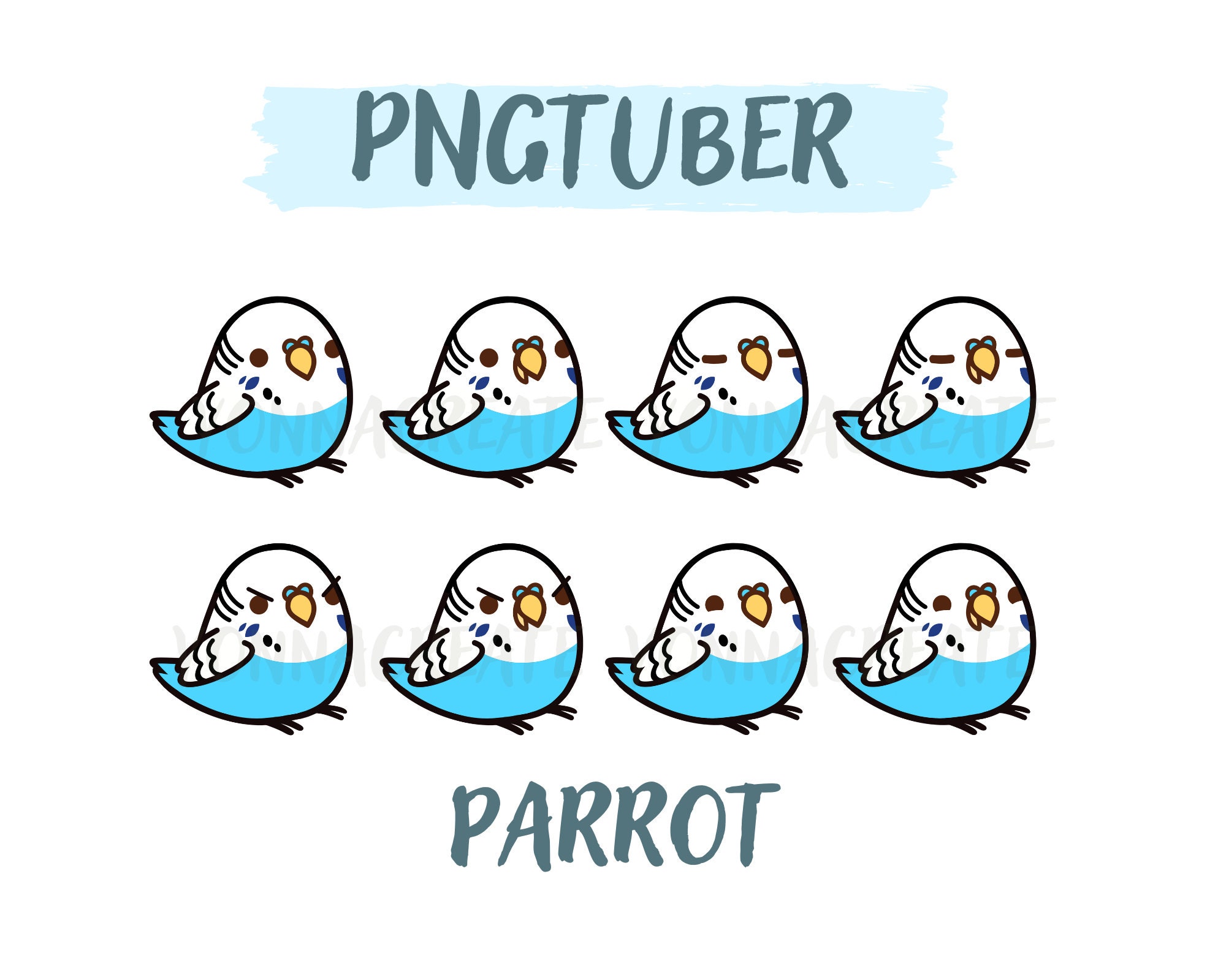 Parrot Pngtuber | Cute Vtuber Model | Chibi | Parrot | Twitch | Youtube ...
