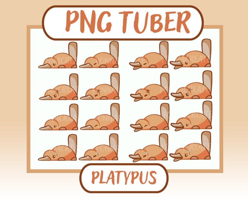 Platypus Pngtuber | Cute Vtuber Model | Chibi | Platypus | Twitch ...