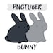 Black Bunny Pngtuber | Cute Vtuber Model | Chibi | Bunny | Rabbit ...