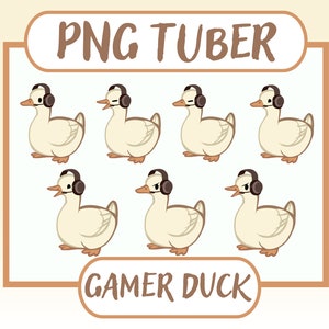Gamer Duck Pngtuber | Cute Vtuber Model | Chibi | Duck | Twitch ...