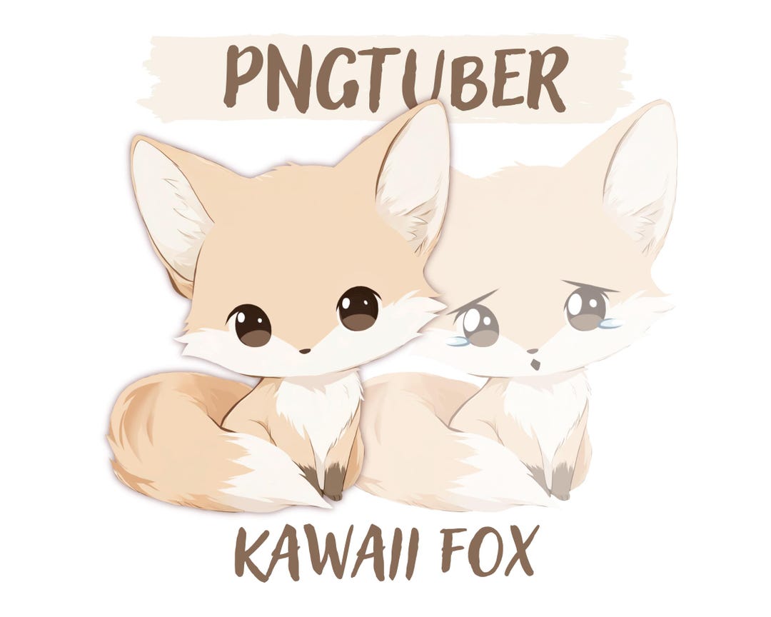 Kawaii Fox Pngtuber | Cute Vtuber Model | Chibi | Kawaii | Fox | Fennec ...