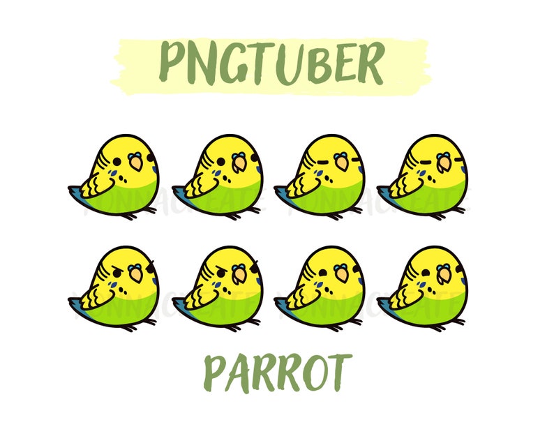 Parrot Pngtuber | Cute Vtuber Model | Chibi | Parrot | Twitch | Youtube ...