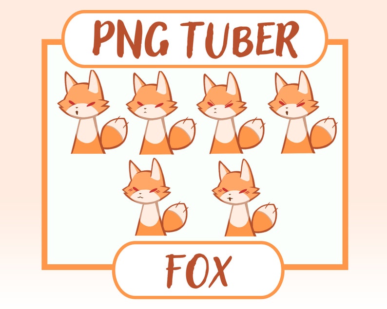 Fox Pngtuber | Cute Vtuber Model | Chibi | Twitch | Youtube | Stream ...