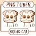 Bread Cat Pngtuber Cute Vtuber Model Chibi Kitty Twitch Youtube Stream ...