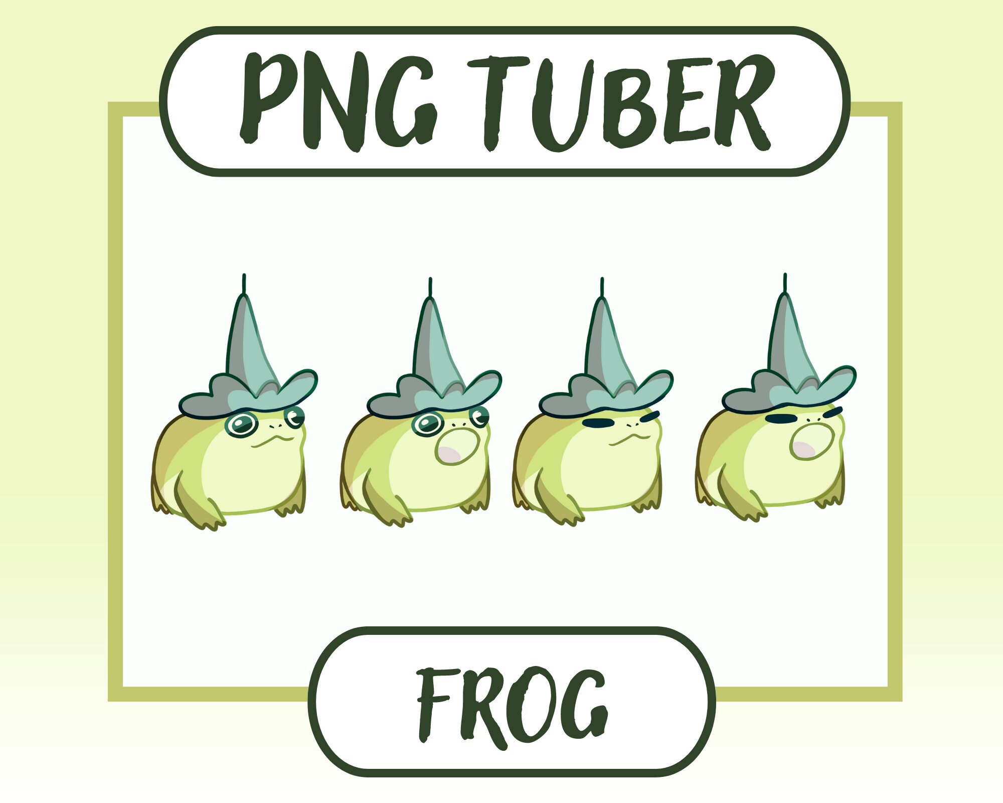 Frog Pngtuber Cute Vtuber Model Chibi Froggy Twitch - Etsy Australia