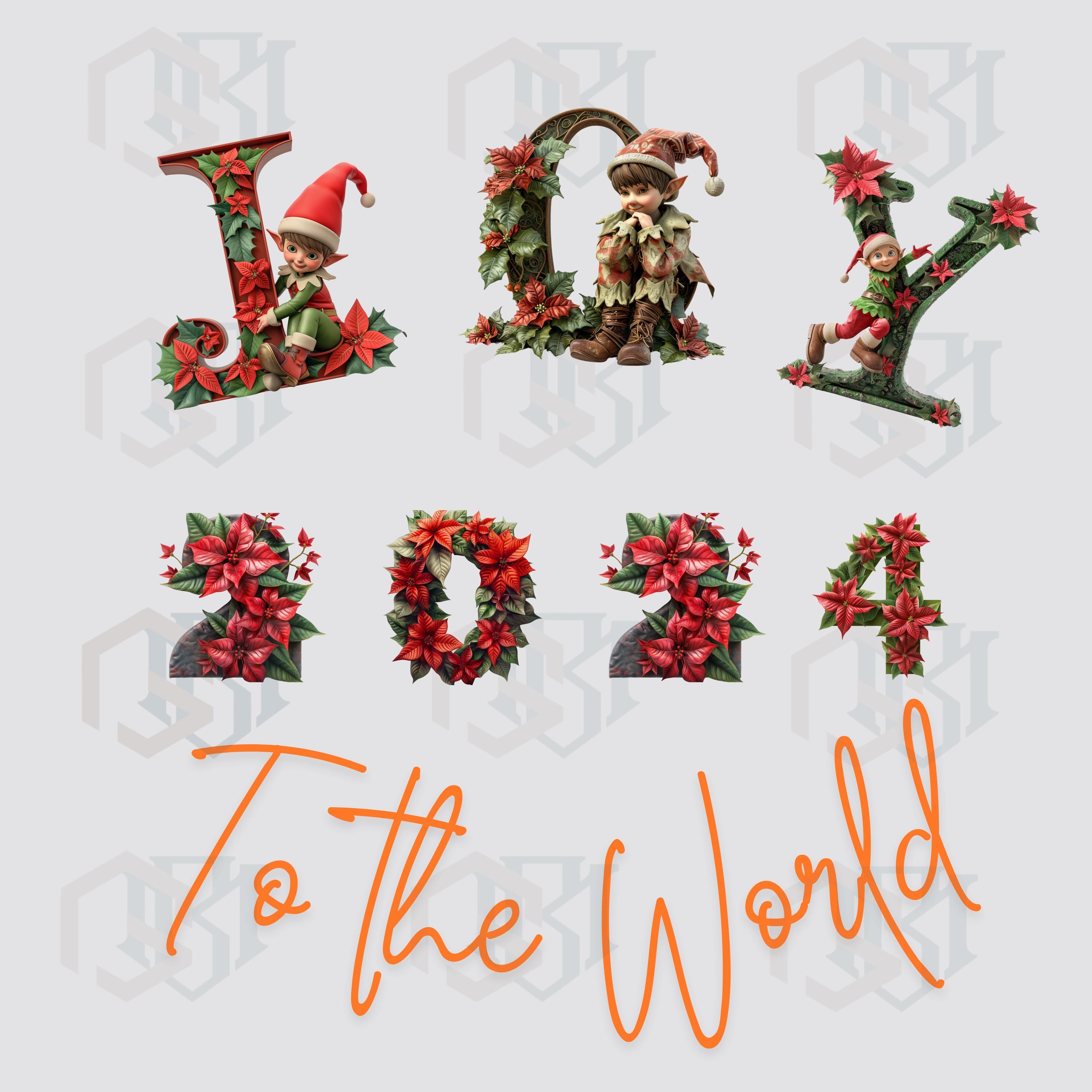 Alphabet Christmas Clipart Holiday LETTERS & Numbers DIY Craft Card ...