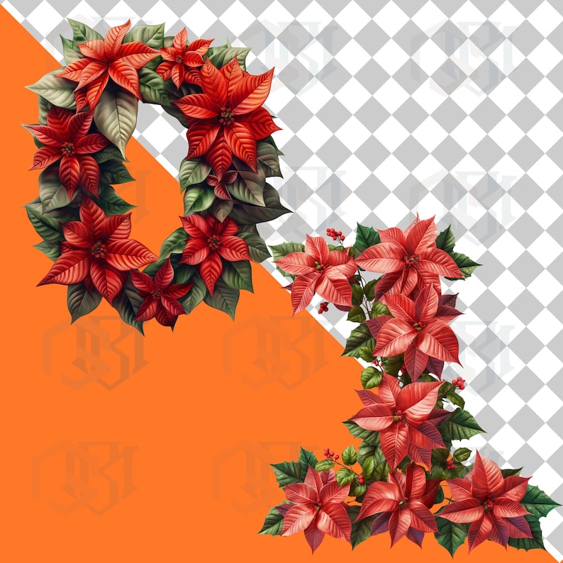 Alphabet Christmas Clipart Holiday LETTERS & Numbers DIY Craft Card ...