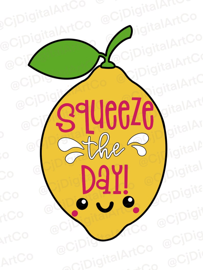 Squeeze the Day Lemon Poster - Etsy