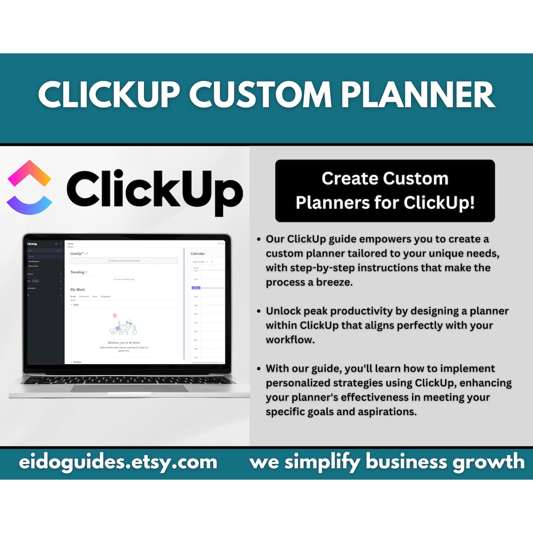 Design Your Perfect Planner: Step-by-step Clickup Template Guide! - Etsy