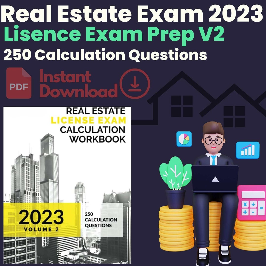 Handwrited 250 Calculation Questions Preparation Workbook Lisence Exam Real Estate 2023 Volume 2 ...