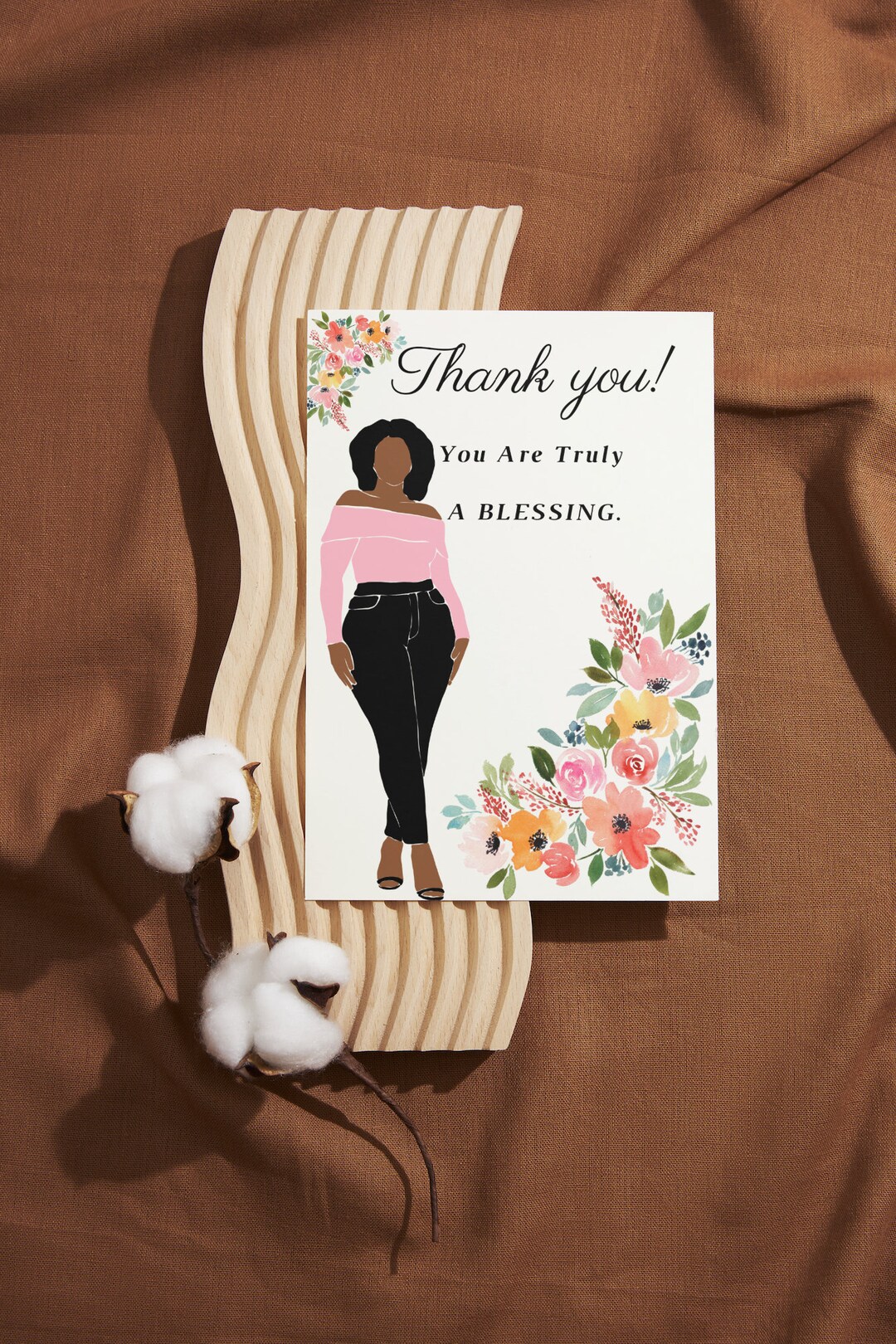 You Are Truly A Blessing Thank You Card for African American - Etsy