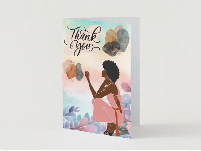 Thank You Greeting Card for African American Women - Etsy
