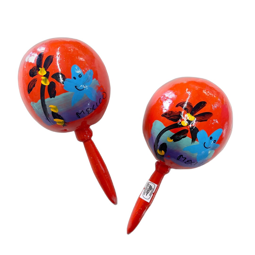 Natural Gourd Maracas: Handcrafted Wood Handle, Set of 2 - Etsy