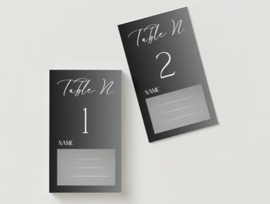 Set of Elegant Fillable Seat Markers. Place Marker - Etsy