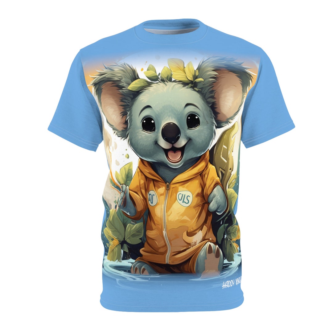 Happy Koalas T-shirt - Milo - Light Blue Unisex Cut & Sew Tee (AOP ...