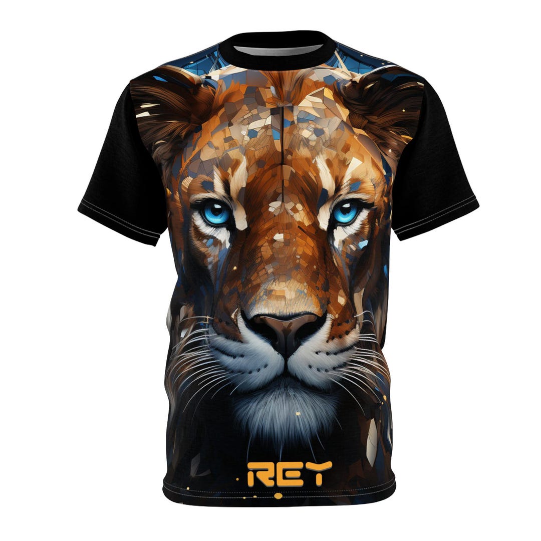 Lion T-shirt Rey by Mightysouls - Leon 5 - Unisex Cut & Sew Tee (AOP ...