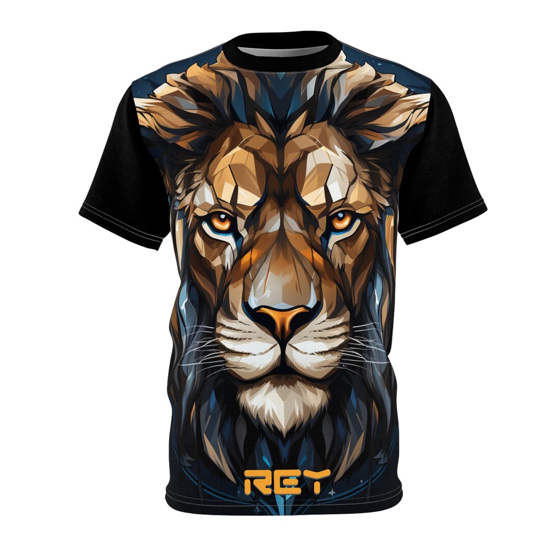 Lion T-shirt Rey by Mightysouls - Leon 4 - Unisex Cut & Sew Tee (AOP ...