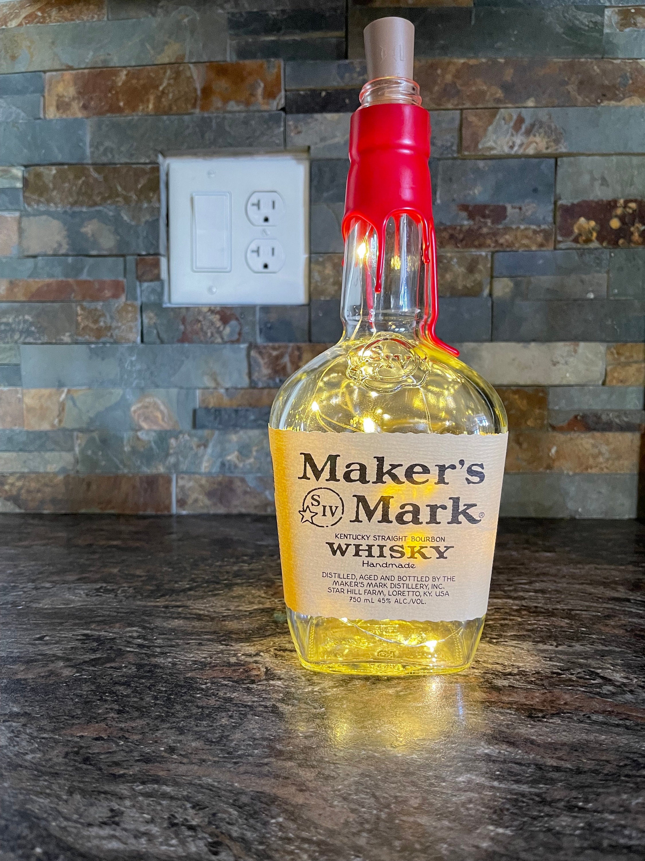 Maker’s Mark Whiskey Bottle Light - Etsy