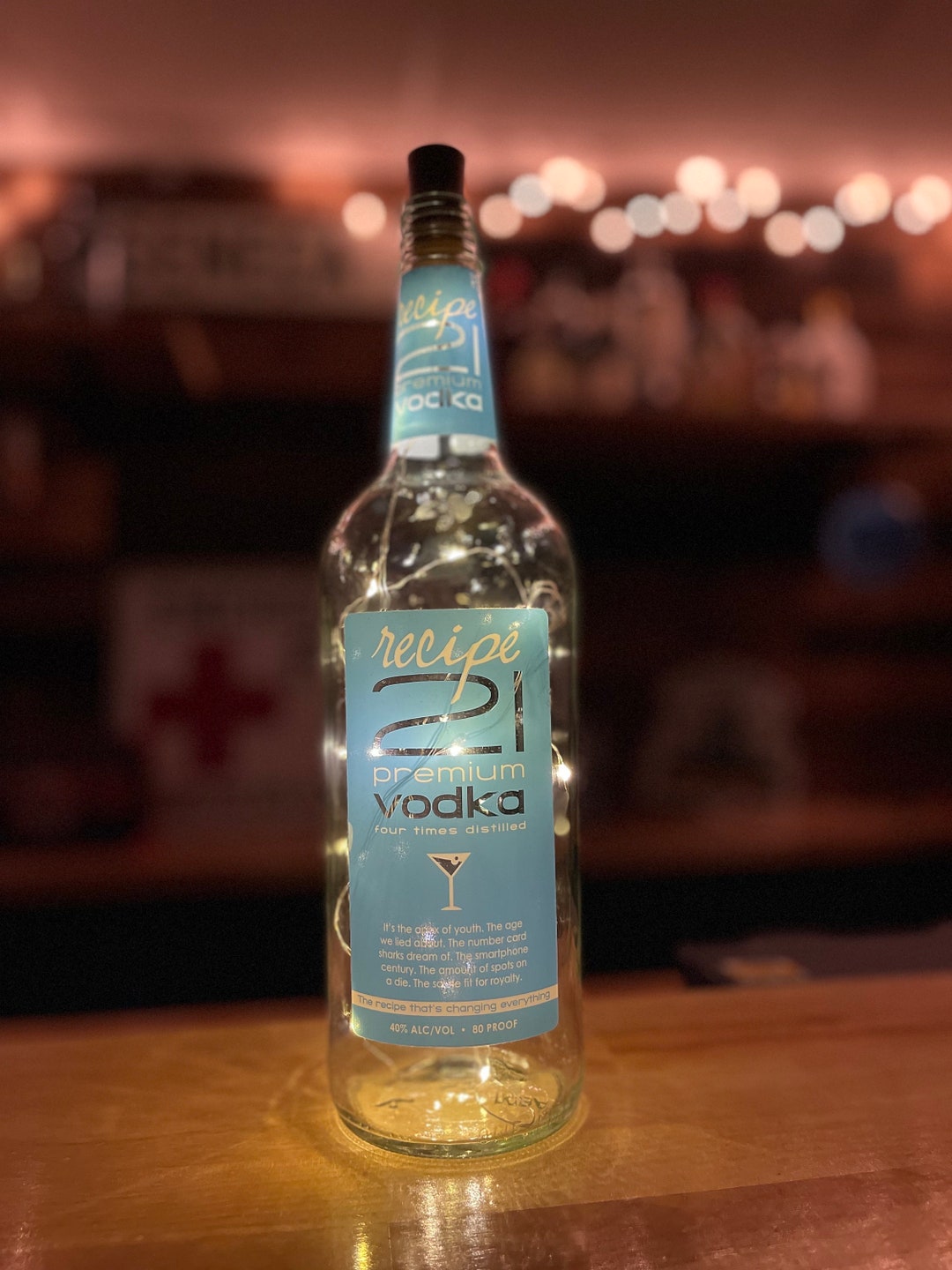 Recipe 21 Vodka Bottle Light - Etsy