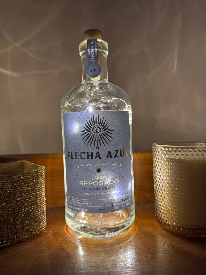 Flecha Azul Tequila Bottle Light - Etsy
