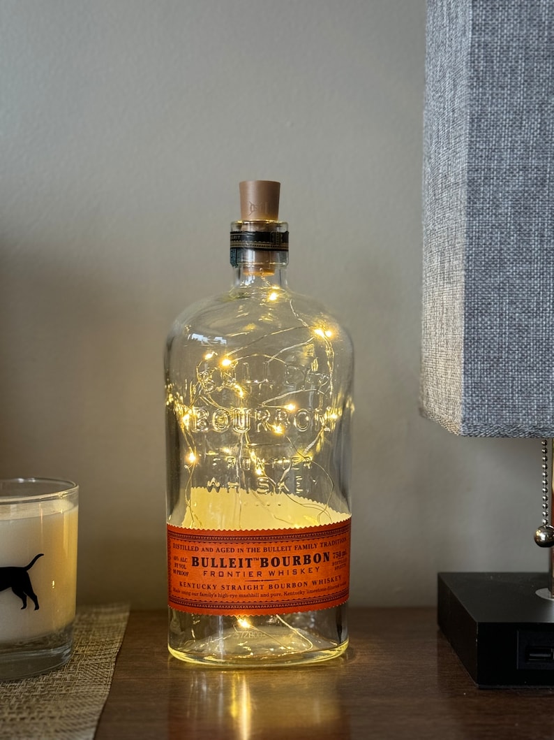 Bulleit Bourbon Bottle Light - Etsy
