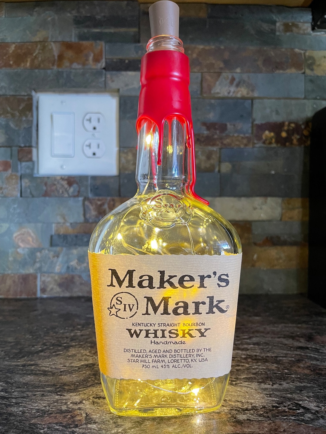 Maker’s Mark Whiskey Bottle Light - Etsy