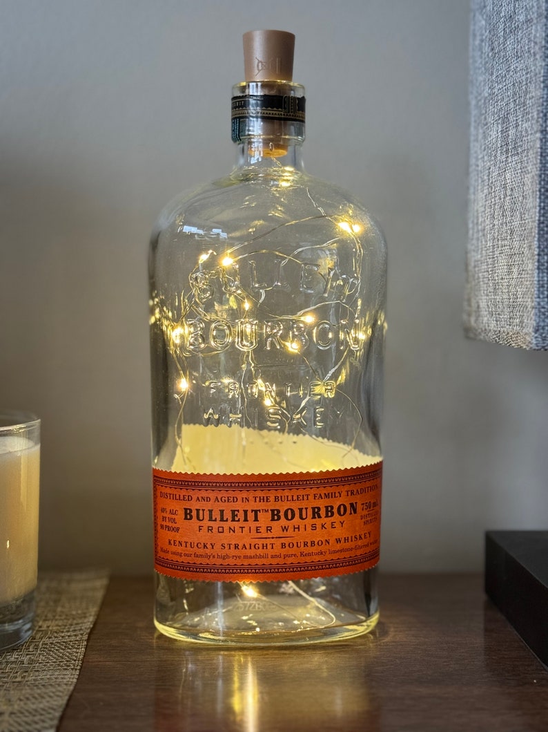 Bulleit Bourbon Bottle Light - Etsy